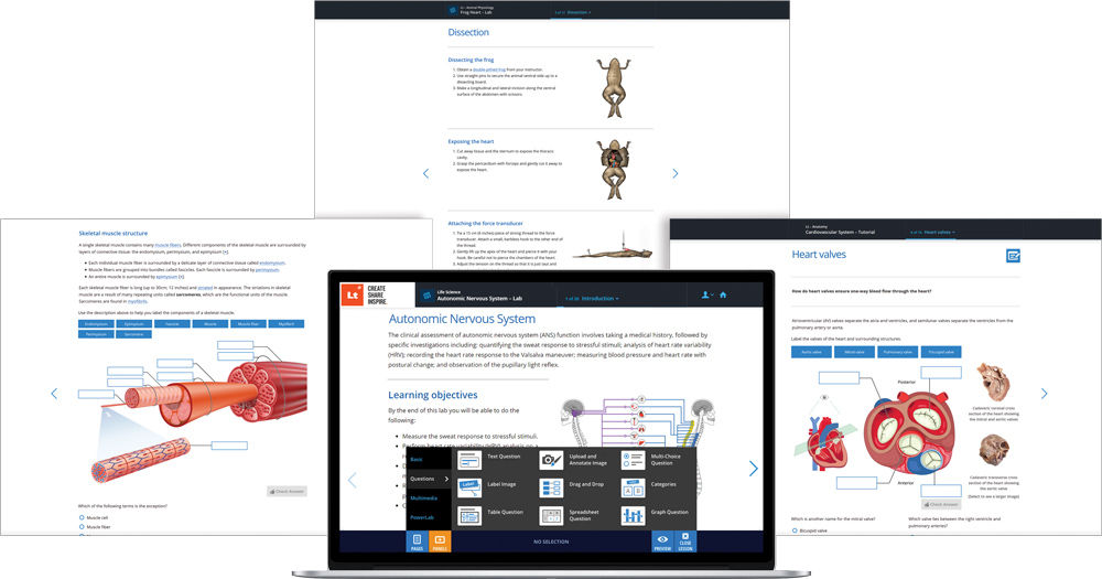 Lt | Animal Physiology Lessons & Labs | Online Learning Software | ADI